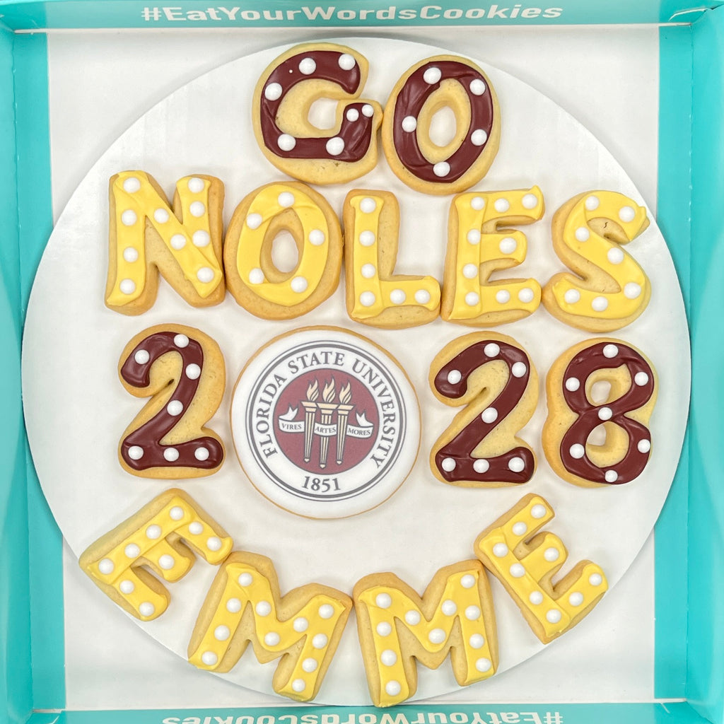 Personalized Go Team College Cookies – Eat Your Words Custom Cookies