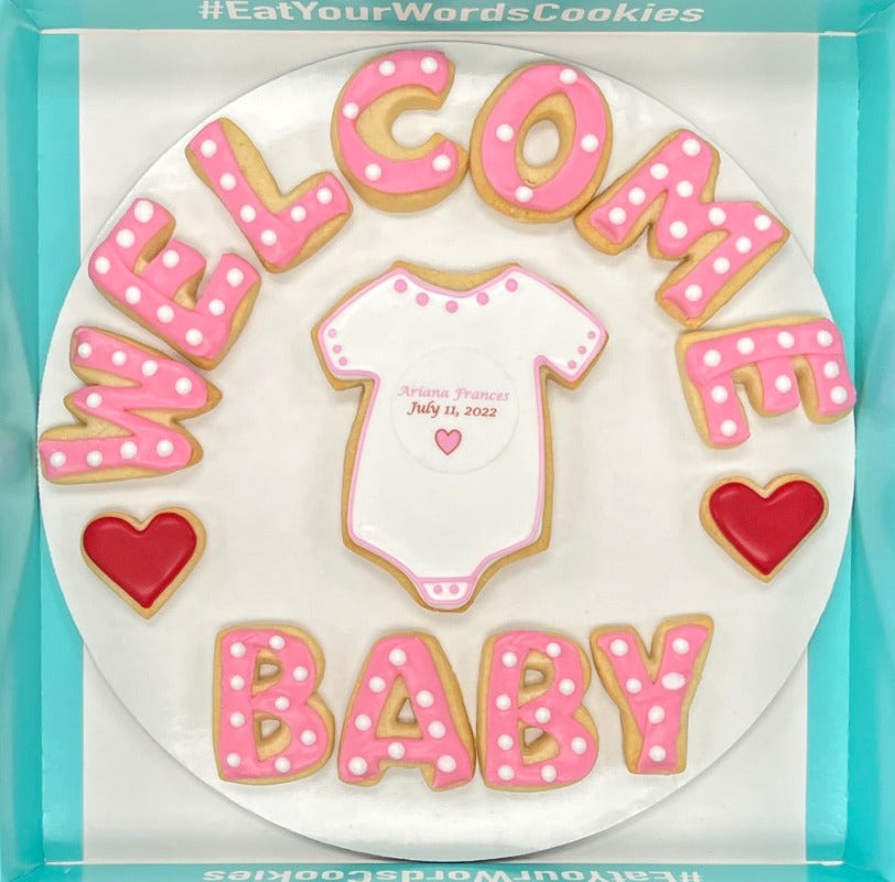 Welcome Baby Cookies – Eat Your Words Custom Cookies