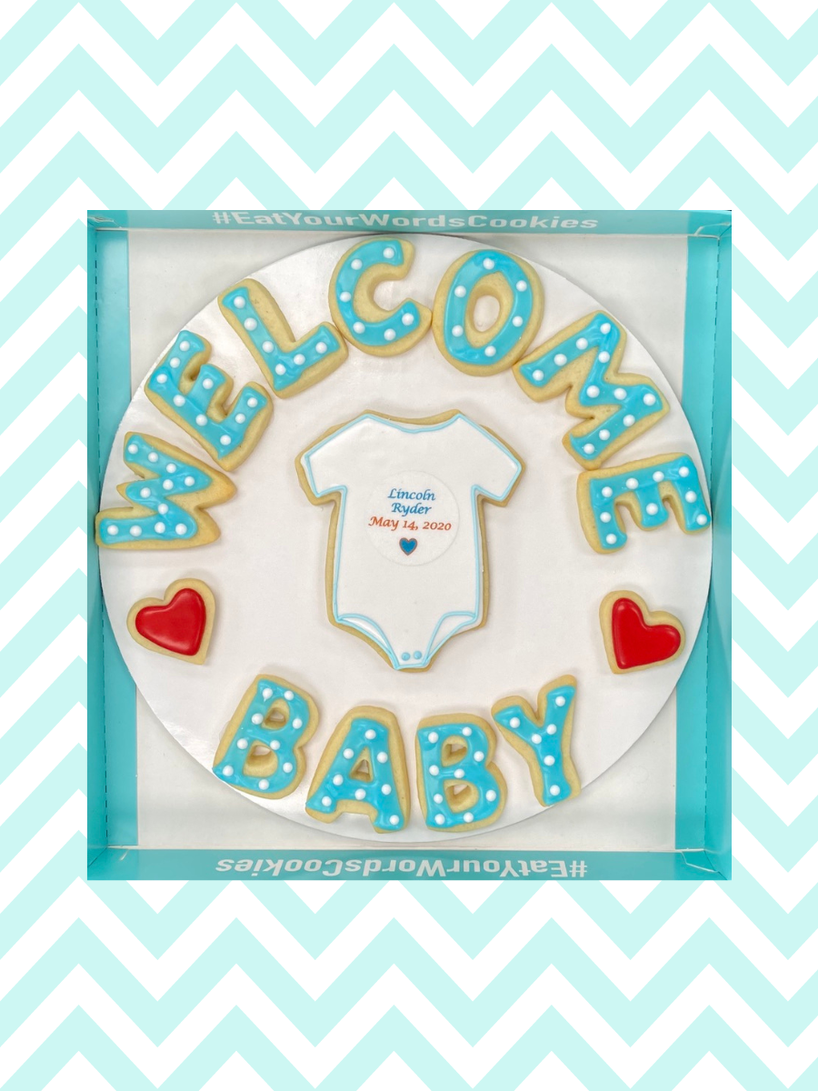 Welcome Baby Cookies – Eat Your Words Custom Cookies