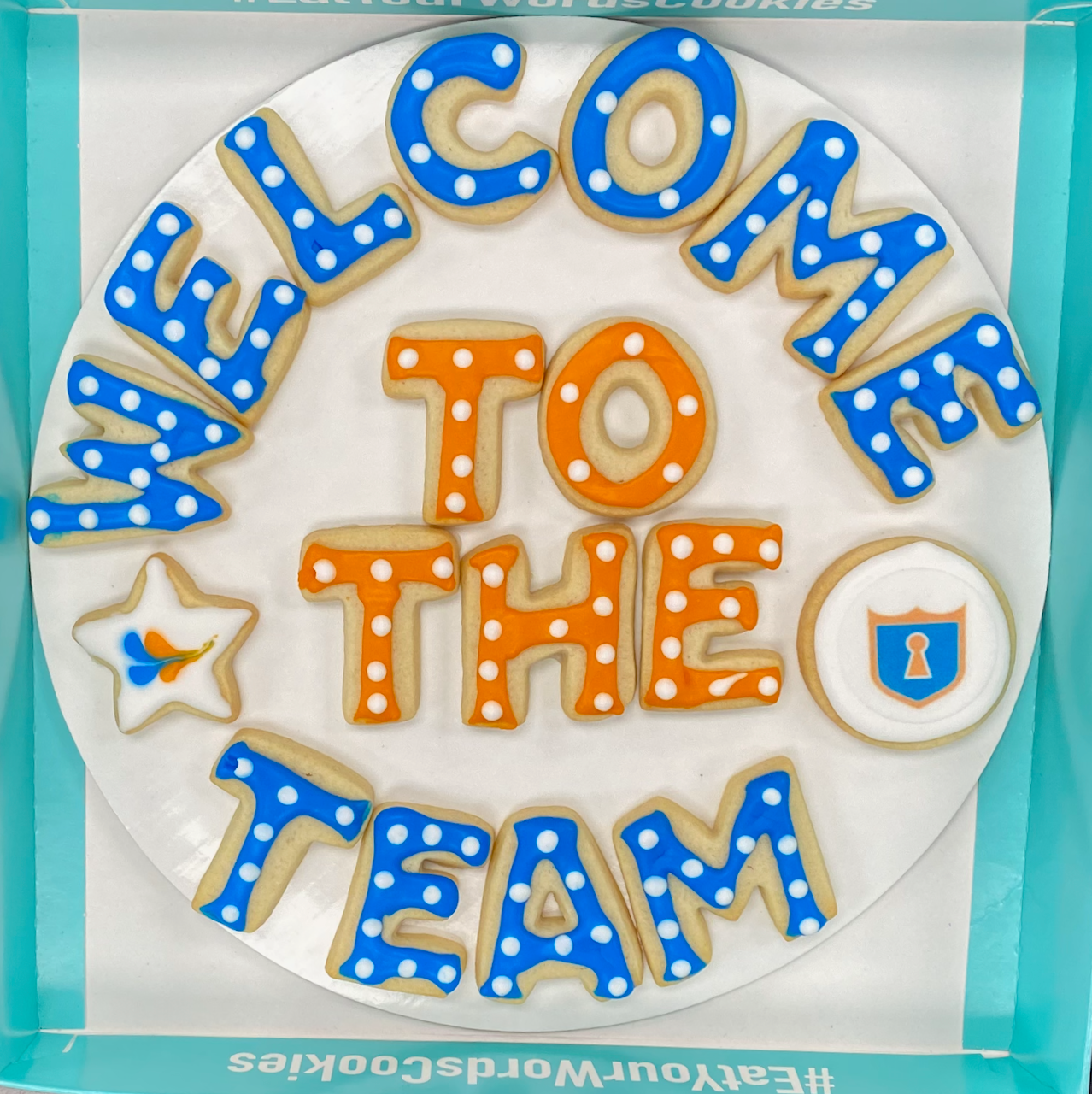 Welcome to the Team Cookies – Eat Your Words Custom Cookies