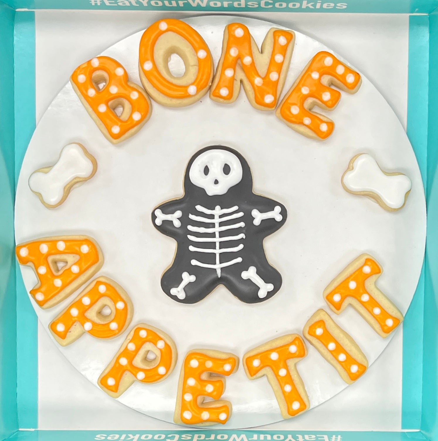 Bone Appetit Halloween Cookies – Eat Your Words Custom Cookies