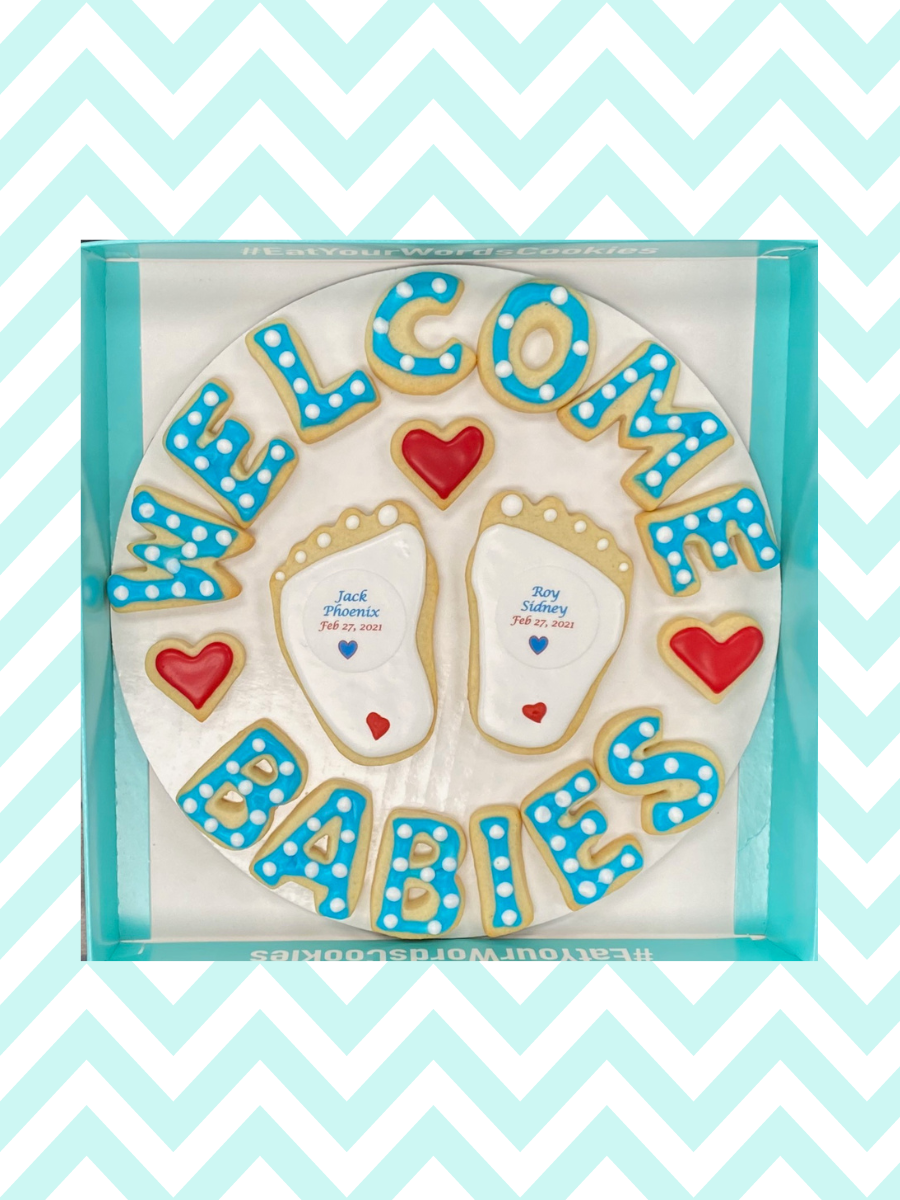 Welcome Baby Cookies – Eat Your Words Custom Cookies