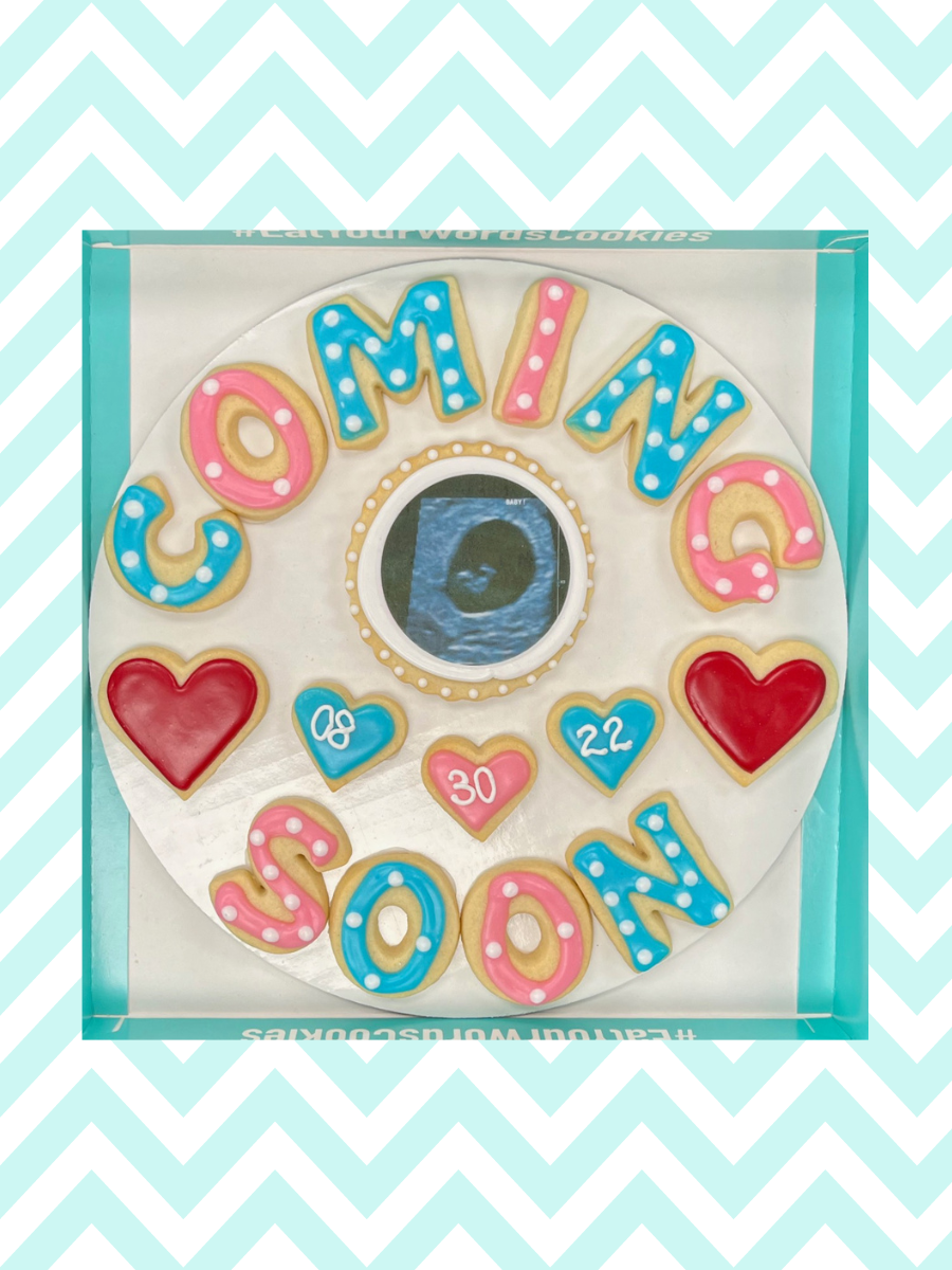 Baby Coming Soon Cookies – Eat Your Words Custom Cookies